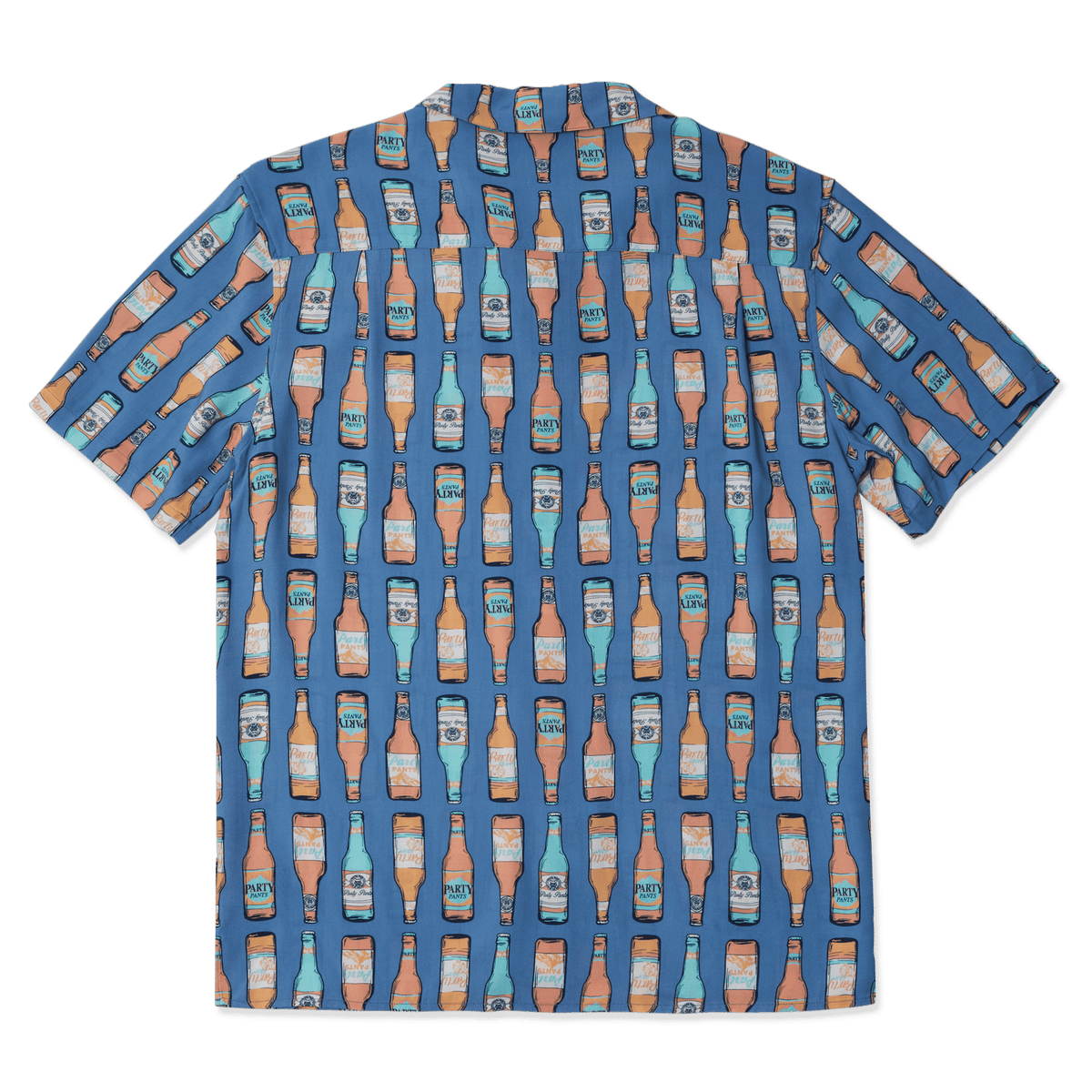 Cold Dawgs Navy Party Shirt | Fun Beer Print Button-Up – Party Pants USA