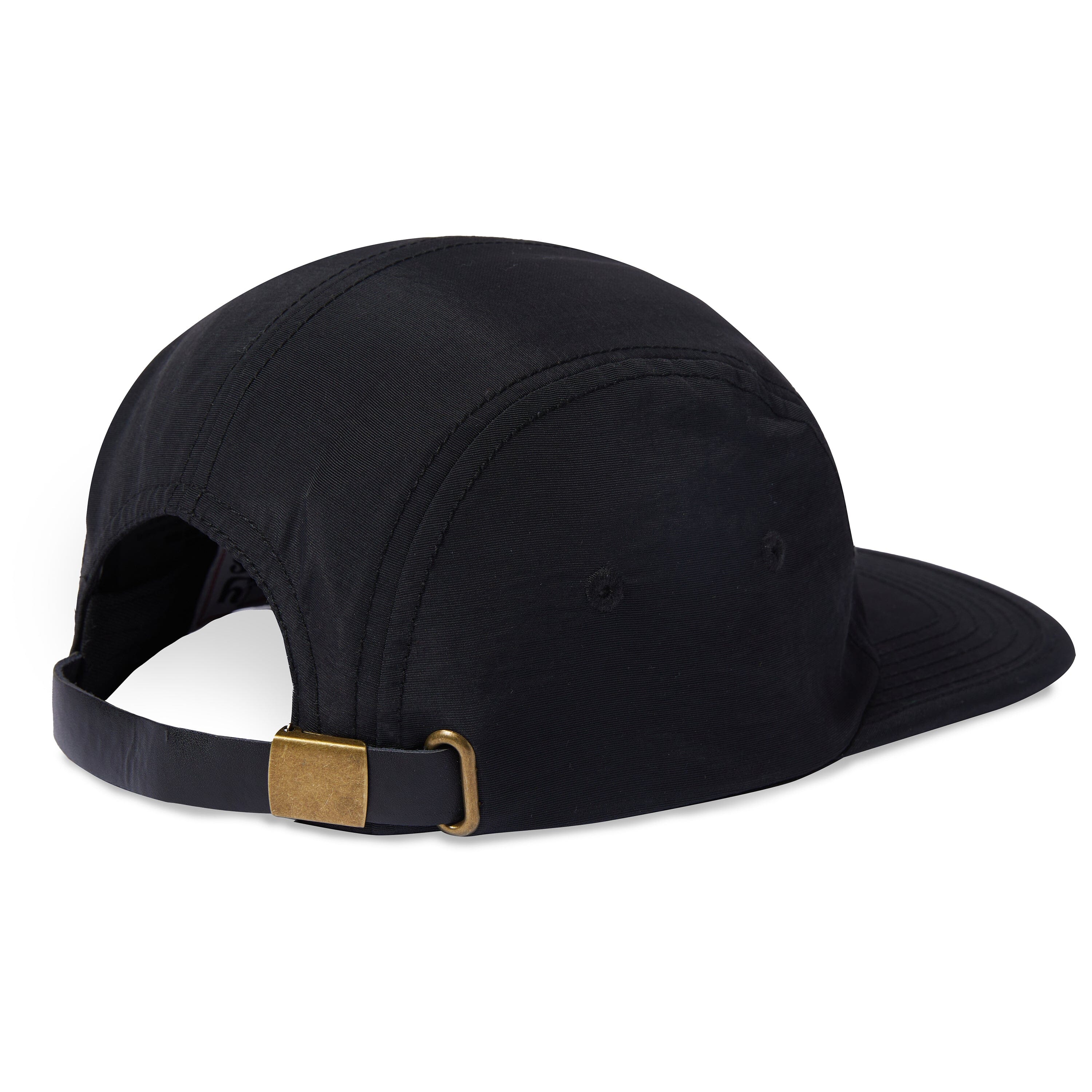 Black - Men's 6-panel nylon hat - Twill black hat with label – Party ...
